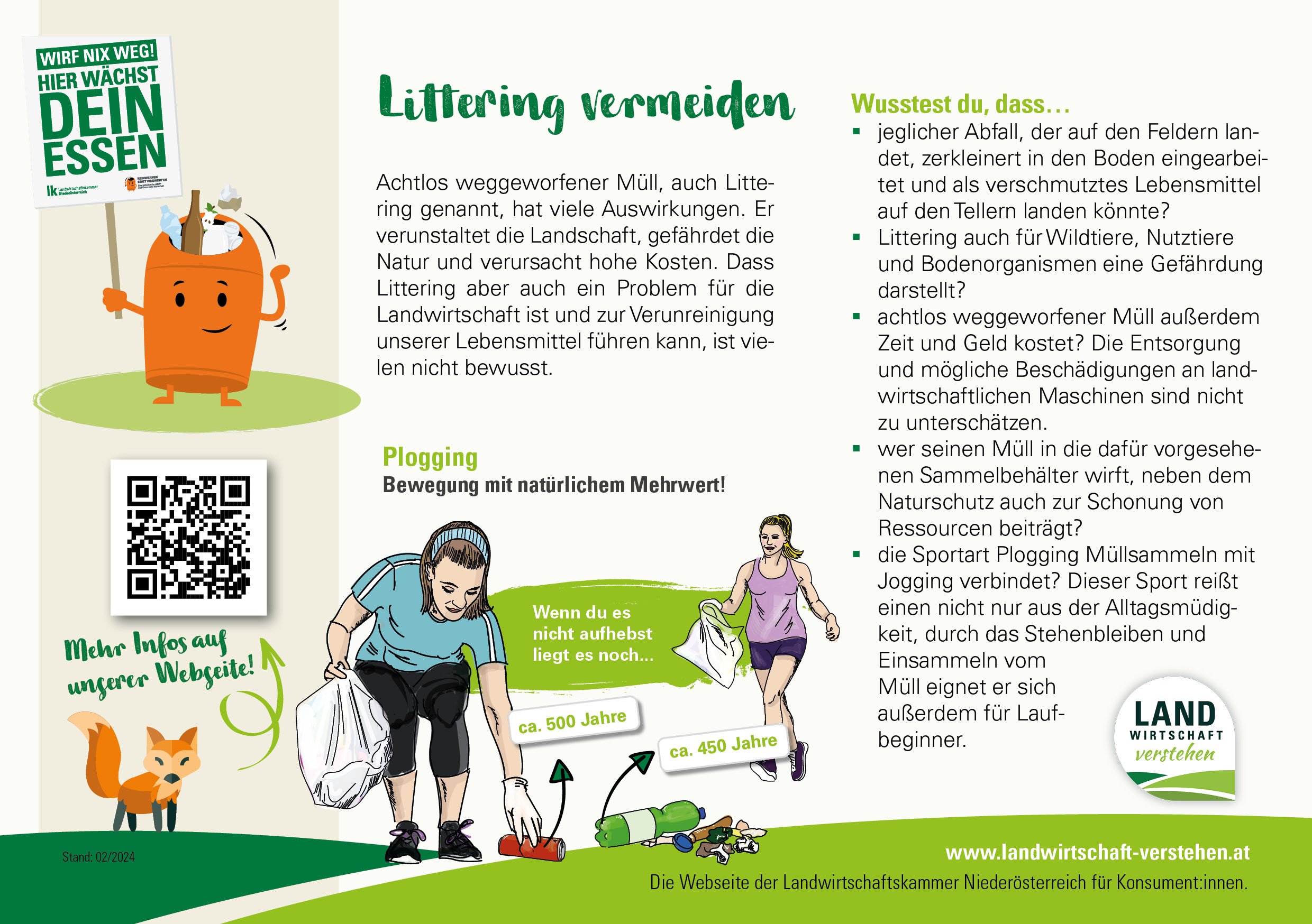 Littering - Fachliche Druckvorlagen - Landwirtschaft verstehen
